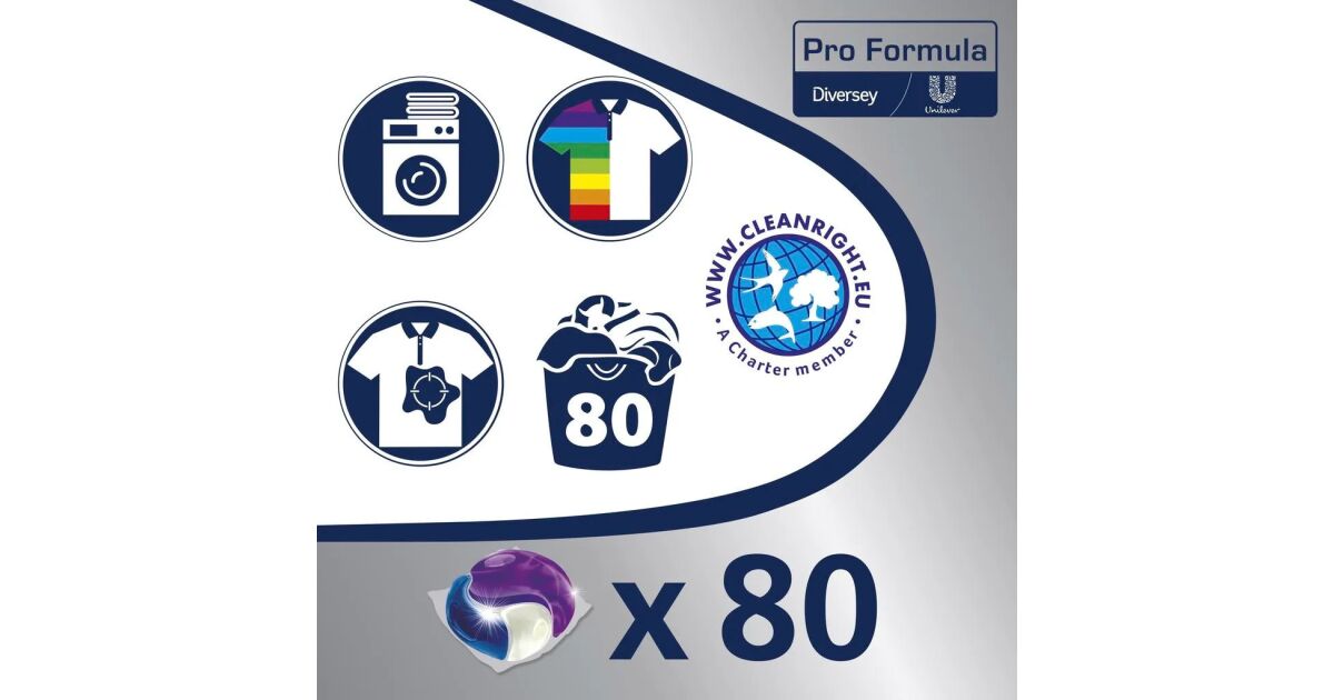 Omo Pro Formula active clean 3in1 mosókapszula 80db/csg (4csg/karton ...
