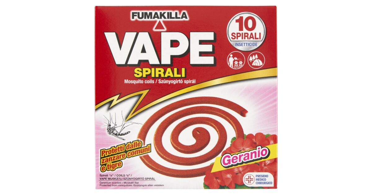 Vape szúnyogriasztó spirál Geranio/Muskátli 10db | Pepita.hu