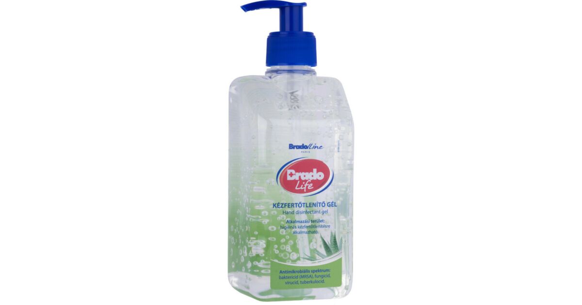 Bradolife kézfertőtlenítő gél 500ml ALOE VERA | Pepita.hu
