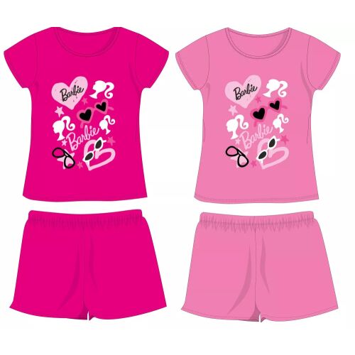 Barbie pamut nyári együttes - póló-rövidnadrág szett - pink - 110 ...