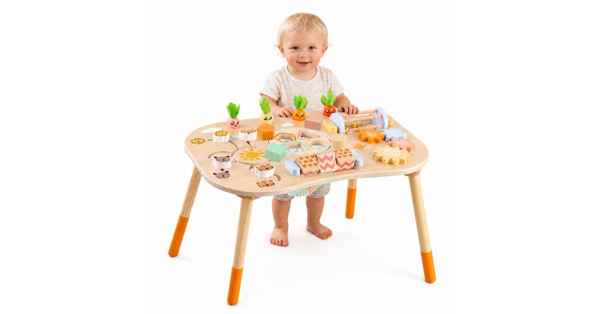 Masă de Activități Montessori GINGER HOME 6 în 1 pentru Copii, Centru ...