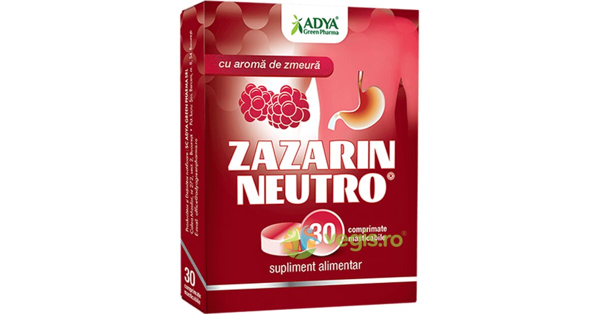 Zazarin Neutro o smaku malinowym 30 sztuk do żucia | Pepita.com