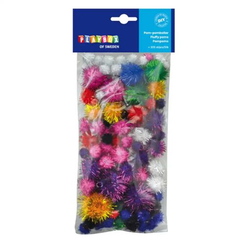 PlayBox: Csillogó pomponok 100db 10-35mm | Pepita.hu