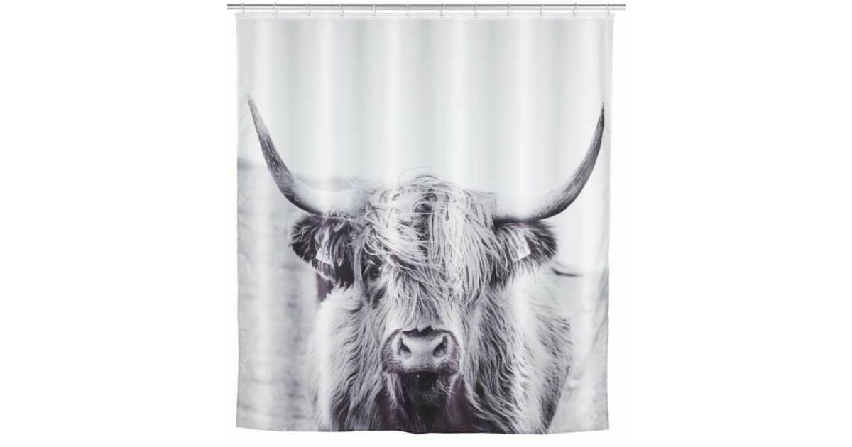 YAK zuhanyfüggöny, 180 x 200 cm, poliészter, WENKO | Pepita.hu