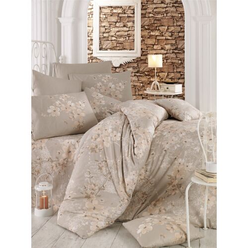 L'essentiel Maison Ranforce Double Quilt Cover Set Brown Beige Salmon ...