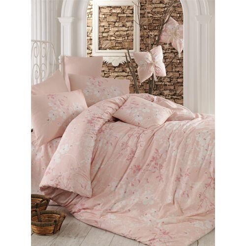 L'essentiel Maison Ranforce Double Quilt Cover Set Pink Salmon White ...