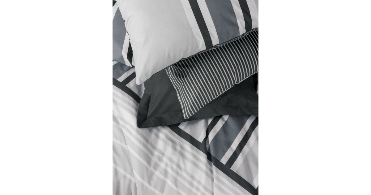 L'essentiel Maison Ranforce Double Quilt Cover Set Anthracite Nobby ...