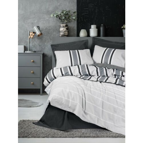 L'essentiel Maison Ranforce Double Quilt Cover Set Anthracite Nobby ...