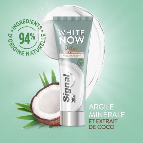 Signal White Now Detox Mineral Clay & Coconut Extract fogkrém 75 ml ...