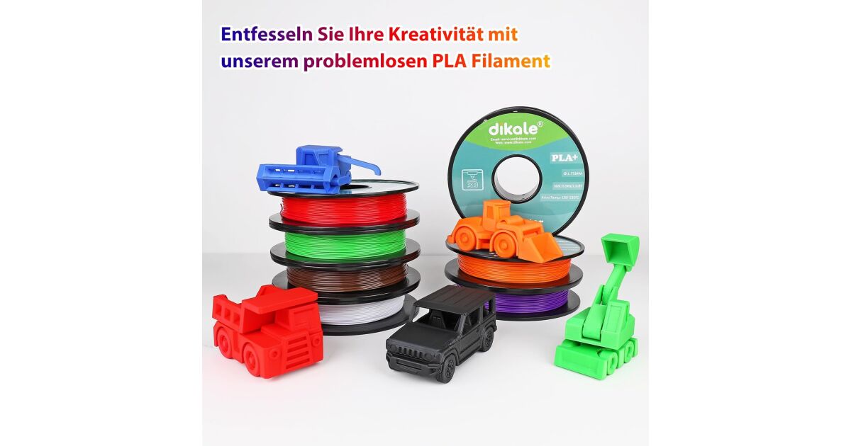 PLA Filament Set für Präzisions-3D-Druck, 12 Farben, 1,75 mm, 6 kg ...