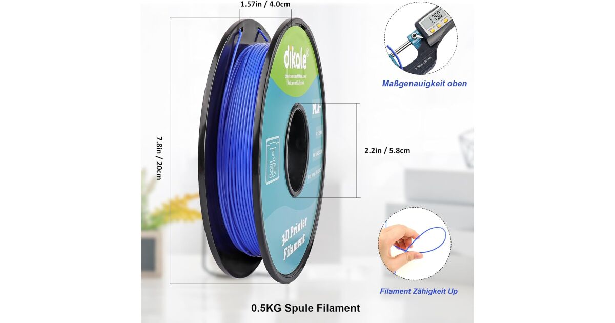 PLA Filament Set für Präzisions-3D-Druck, 12 Farben, 1,75 mm, 6 kg ...