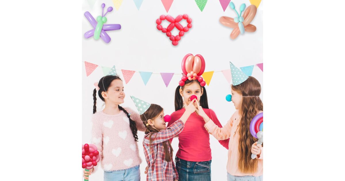 Ballonsatz zum Modellieren von Tierfiguren 100 Stk 130 cm Pastellfarben ...