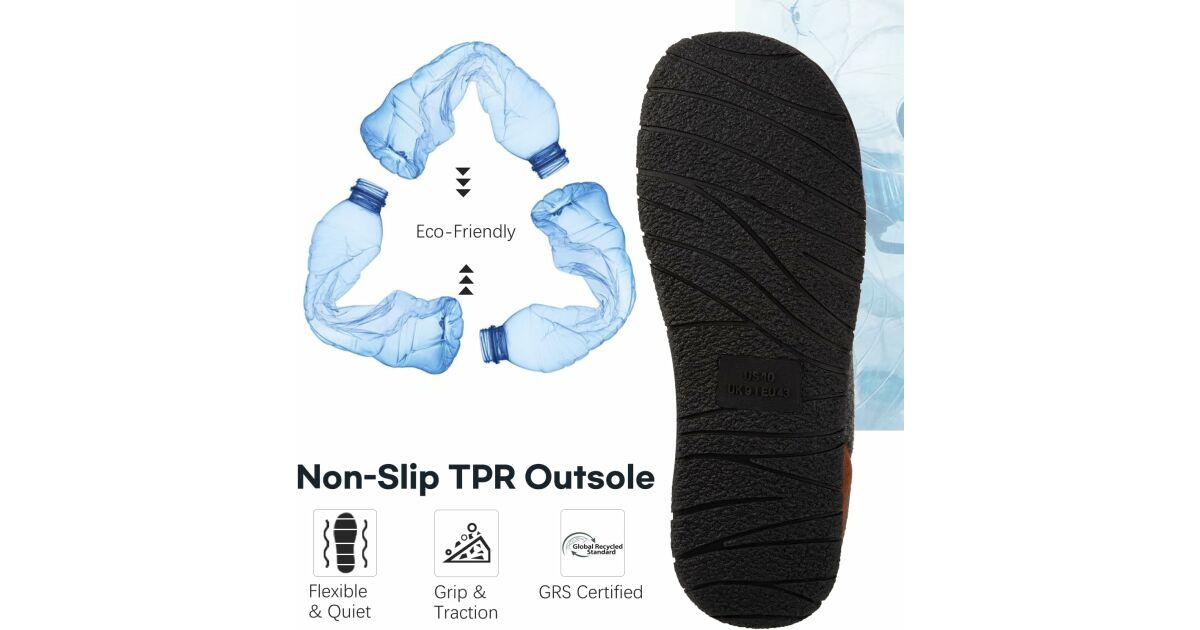 Papuci de casă pentru bărbați, tip slip-on, cu spumă Memory ...