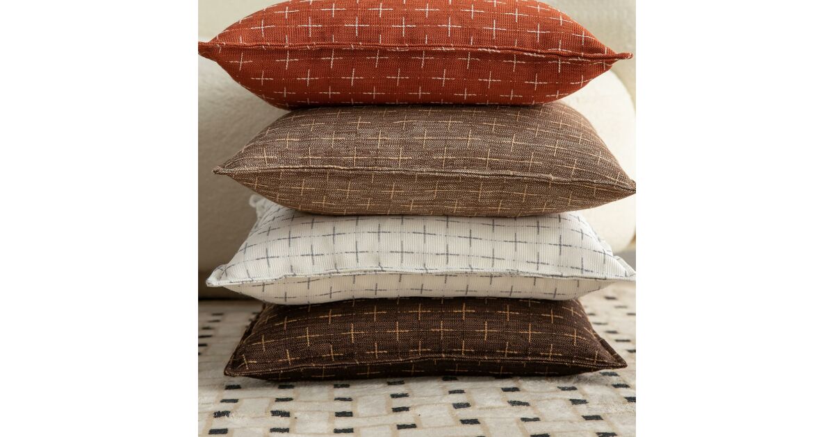 Set huse decorative tip in pentru perne 2 buc 40x80 cm Alb | Pepita.com