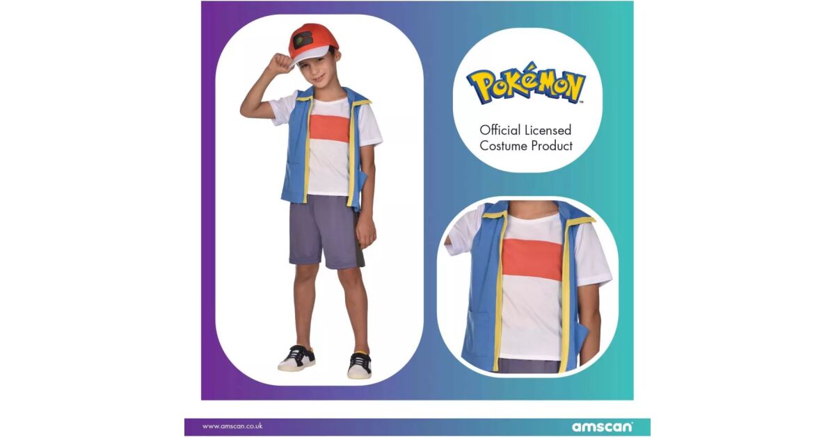 Kostým Pokémon Ash 6-8 rokov | Pepita.com