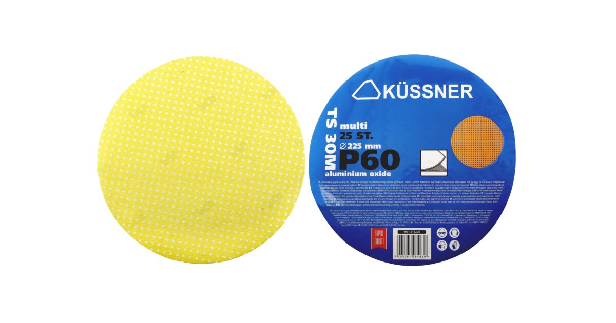 Disc de șlefuit multi-gaură Küssner TS30M, Ø 225 mm, cu acoperire de ...