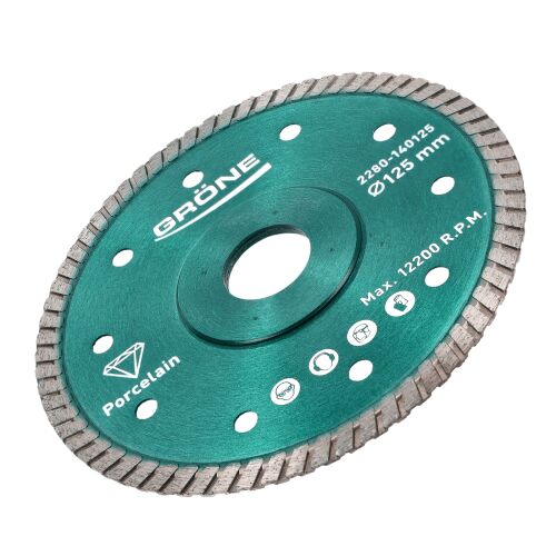 Tarcza diamentowa Gröne Ø 125 x 22,23 mm krawędź ścięta Turbo | Pepita.com
