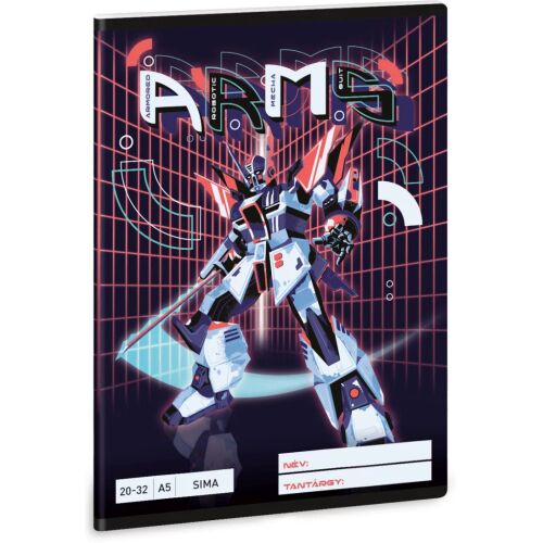 A.R.M.S. robotos tűzött füzet A/5, 32 lap sima, Ars Una | Pepita.hu