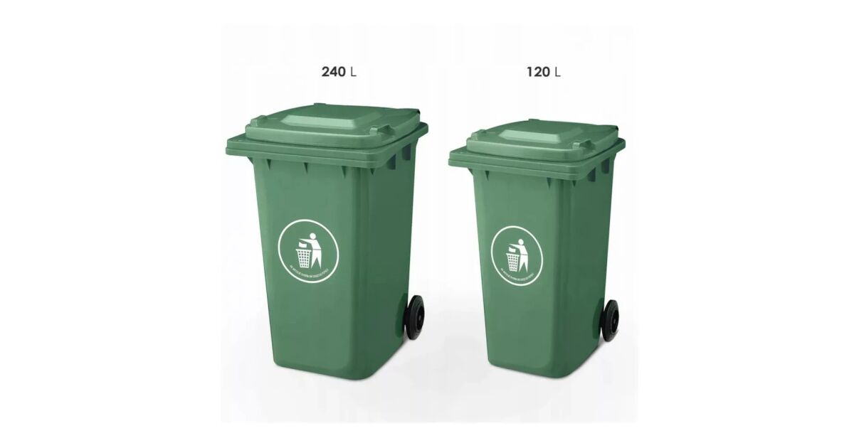 Recipient de deșeuri 120L VERDE | Pepita.com