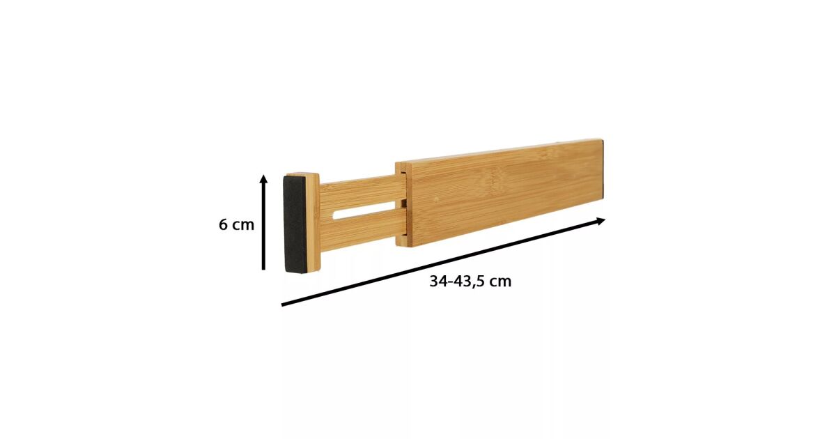 Organizator de sertar reglabil din bambus, separator 43x6x1.5cm 1 buc ...