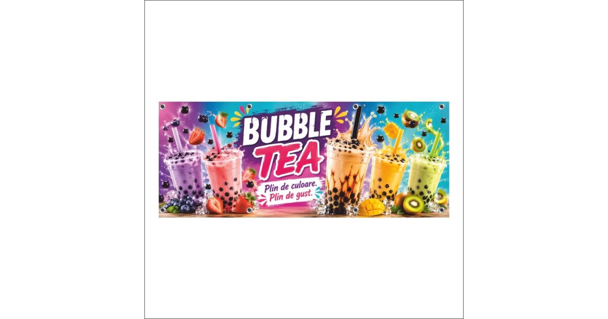 Banner MEDIA, Sucuri bubble tea model1, 150 x 60 cm, de exterior ...