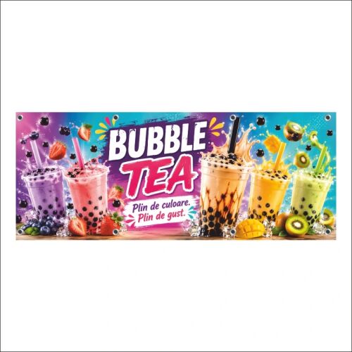 Banner MEDIA, Sucuri bubble tea model1, 150 x 60 cm, de exterior ...