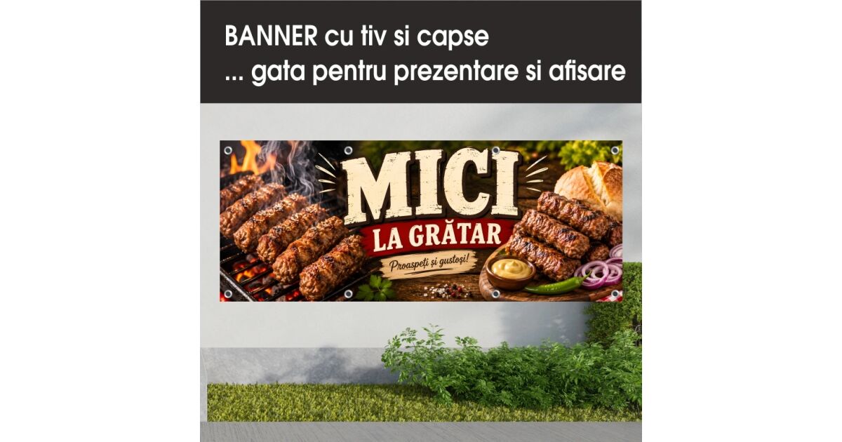 Banner MEDIA, Mici model1, 150 x 60 cm, de exterior | Pepita.com