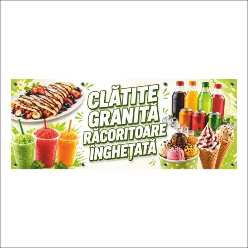 Banner MEDIA, Clatite, granita, sucuri, inghetata model1, 250 x 100 cm ...