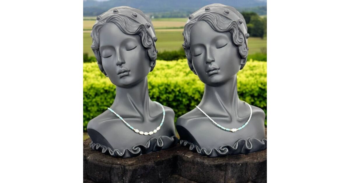 Elegáns Alisa choker nyaklánc ezüstből és amazonit kristályokból ...