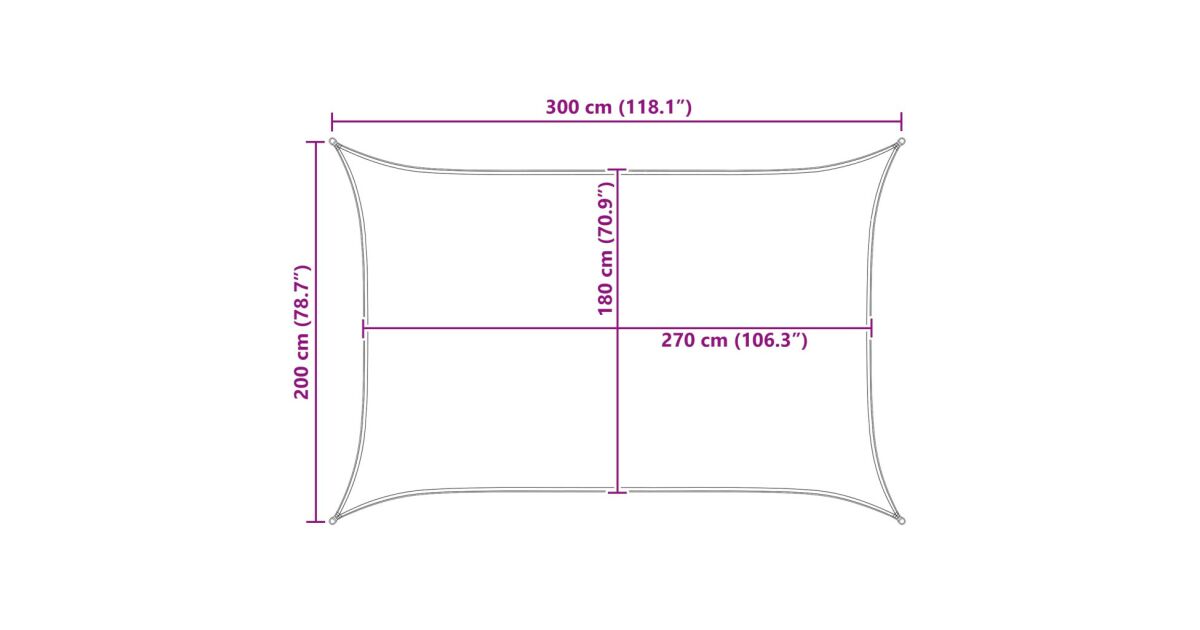 Napernyő Vászon Világosszürke és fehér 2 x 3 m HDPE | Pepita.hu