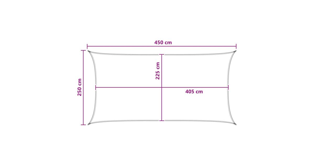 Napernyő Vászon Világosszürke és fehér 2,5 x 4,5 m HDPE | Pepita.hu