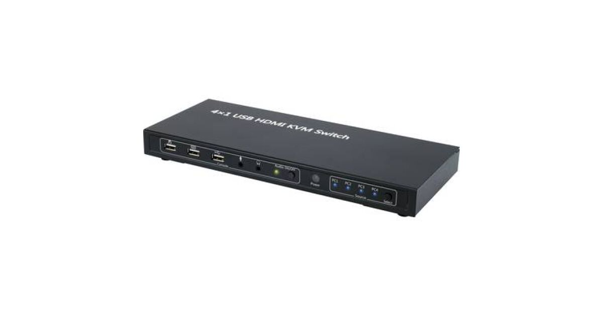 4 port KVM átkapcsoló HDMI USB SpeaKa Professional | Pepita.hu