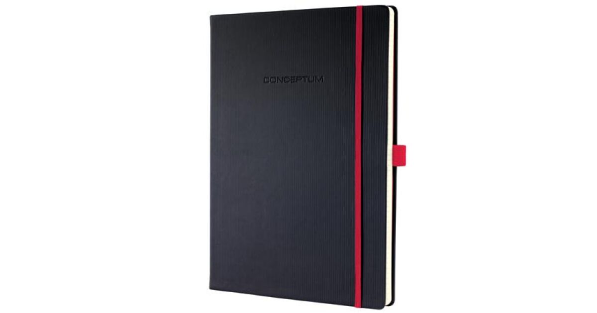 Sigel Conceptum Red Edition 194 lapos A4 vonalas jegyzetfüzet - Fekete ...