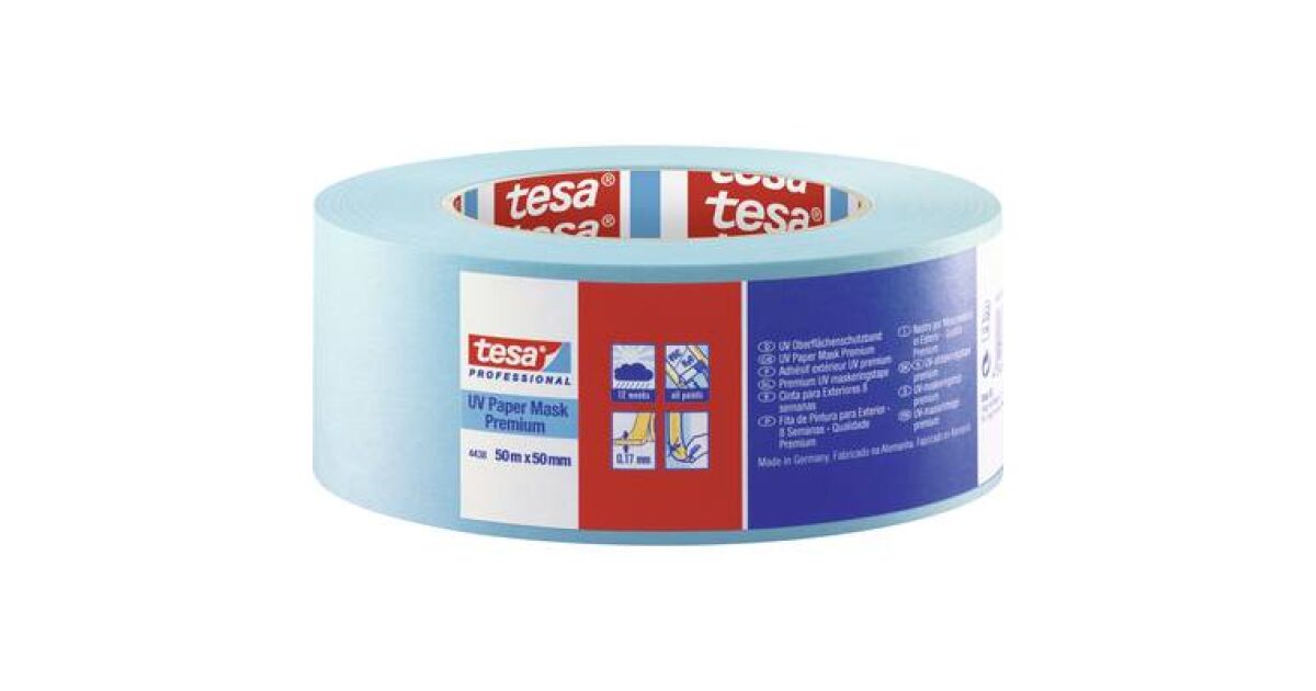 Tesa PREMIUM (04438-00064-00) Krepp szalag krepp® Kék (H x Sz) 50 m x ...