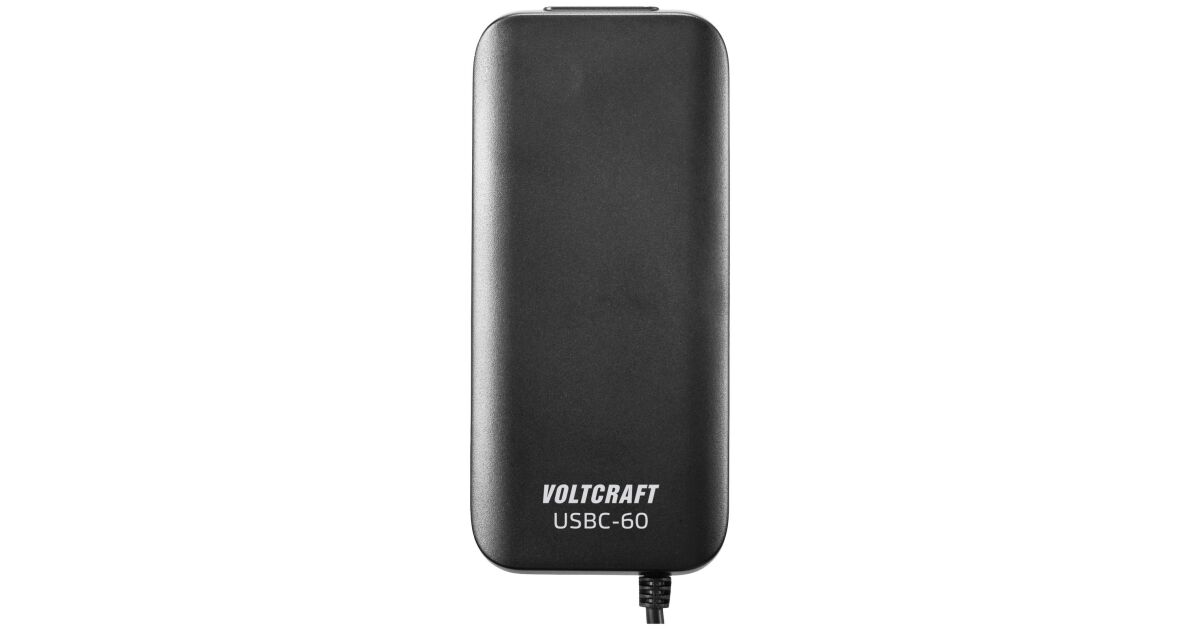 VOLTCRAFT USBC-60 USB-s töltőkészülék 60 W 5 V, 9 V, 12 V, 15 V, 20 V 3 ...