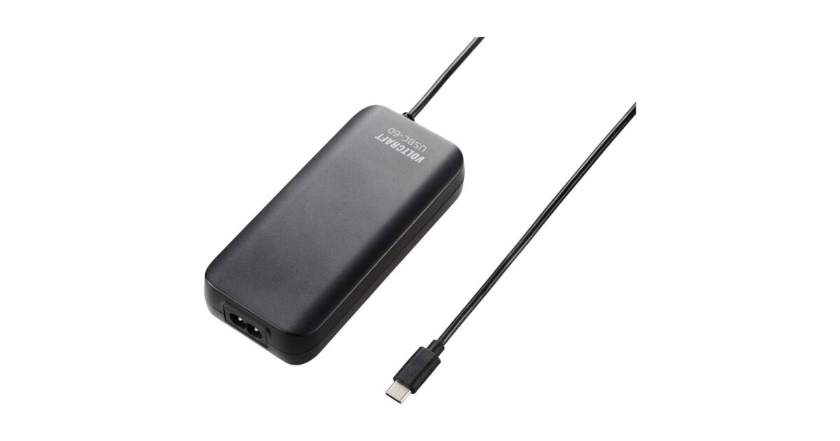 VOLTCRAFT USBC-60 USB-s töltőkészülék 60 W 5 V, 9 V, 12 V, 15 V, 20 V 3 ...