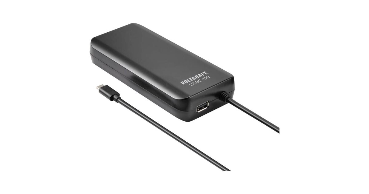 VOLTCRAFT USBC-110 USB-s töltőkészülék 100 W 5 V/DC, 20 V/DC 5 A USB ...