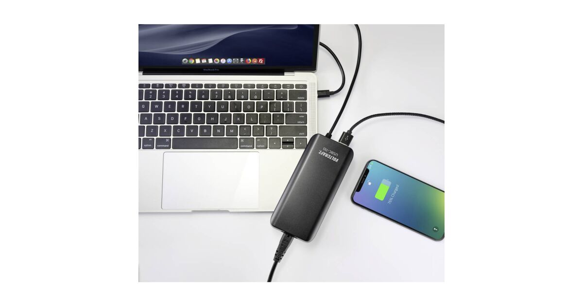 VOLTCRAFT USBC-110 USB-s töltőkészülék 100 W 5 V/DC, 20 V/DC 5 A USB ...