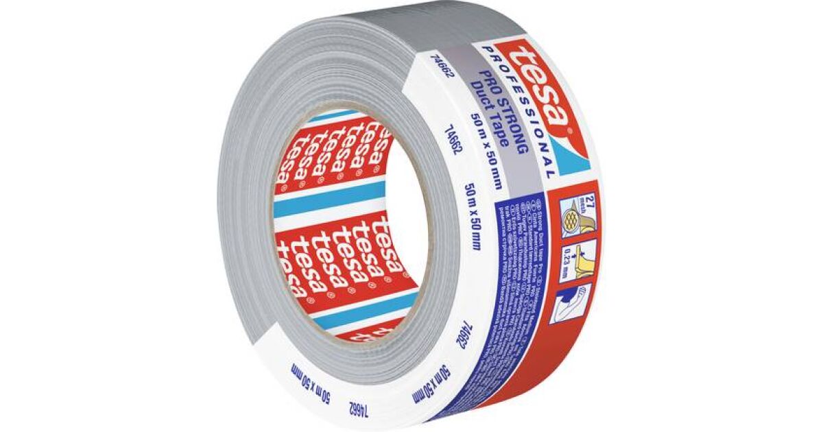 Tesa Duct Tape Pro-Strong Repair tape Szürke (H x Sz) 50 m x 50 mm 1 db ...