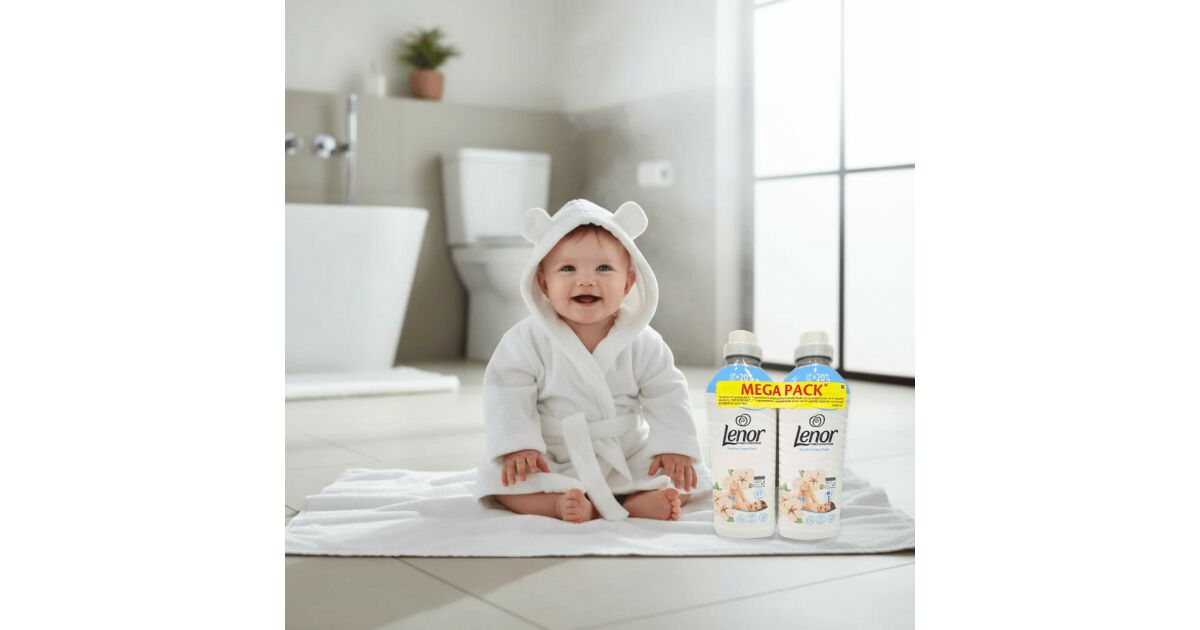 Lenor öblítő Sensitive Cotton Fresh Hypoallergén - 2x987 ml MEGAPACK ...