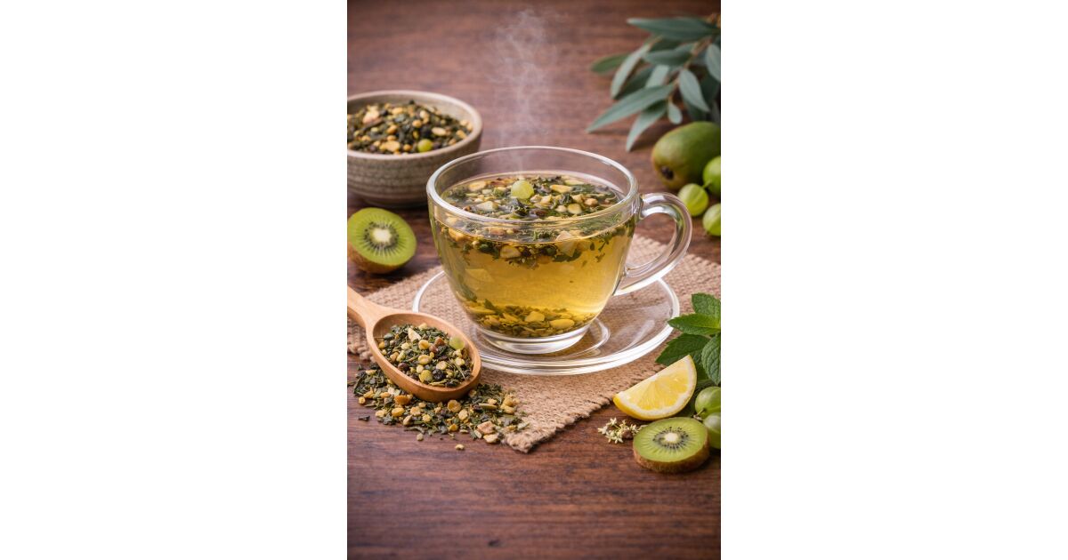 Maori Sencha zöld tea kivi egres 100g TISANIA | Pepita.hu