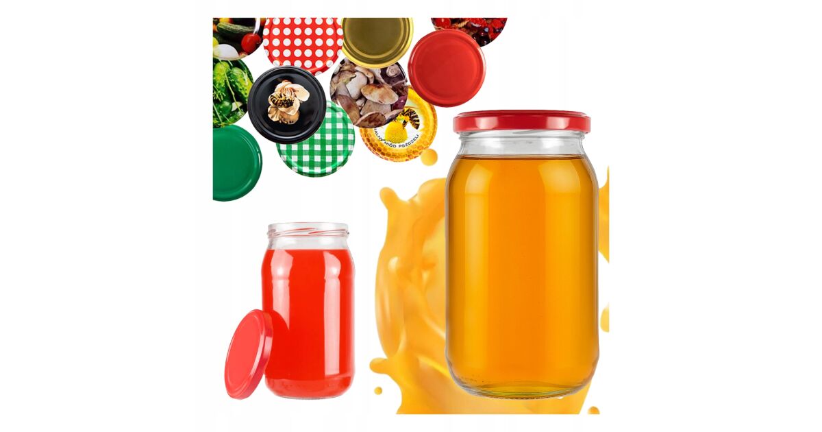 8x Üveg 815ml MÉZES LEKVÁROS GOMBA UBORKA üvegek + fedél Ø 82 | Pepita.hu