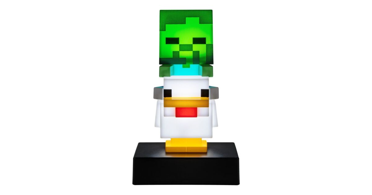 Paladone PP16289MCFID Minecraft Chicken Jockey ikon dekor lámpa | Pepita.hu