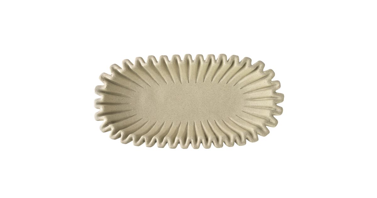 Dekoratív polirezín tál MONDEX MANON 37x7 cm bézs 1 db | Pepita.hu