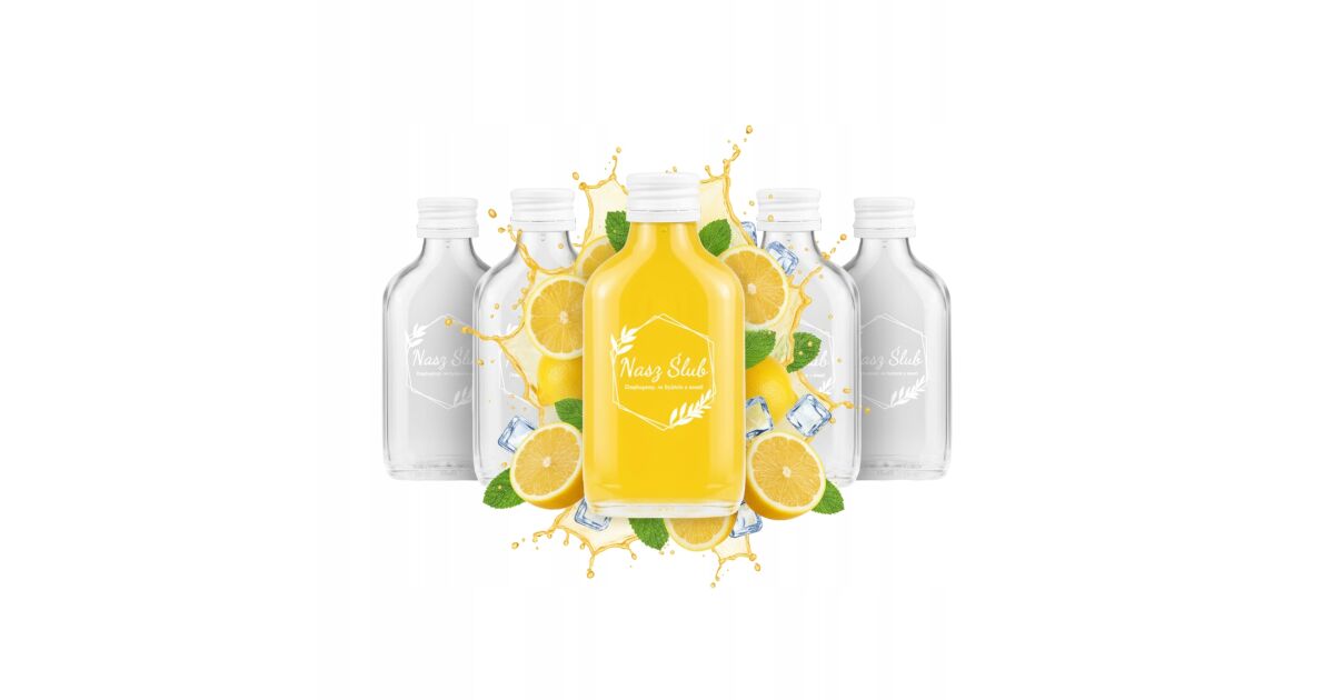5 db 100 ml-es hip flask üveg ESKÜVŐI mintával | Pepita.hu