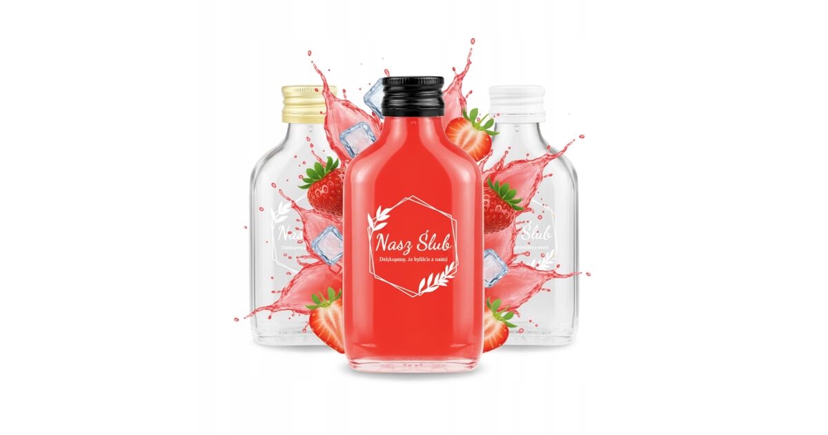 5 db 100 ml-es hip flask üveg ESKÜVŐI mintával | Pepita.hu