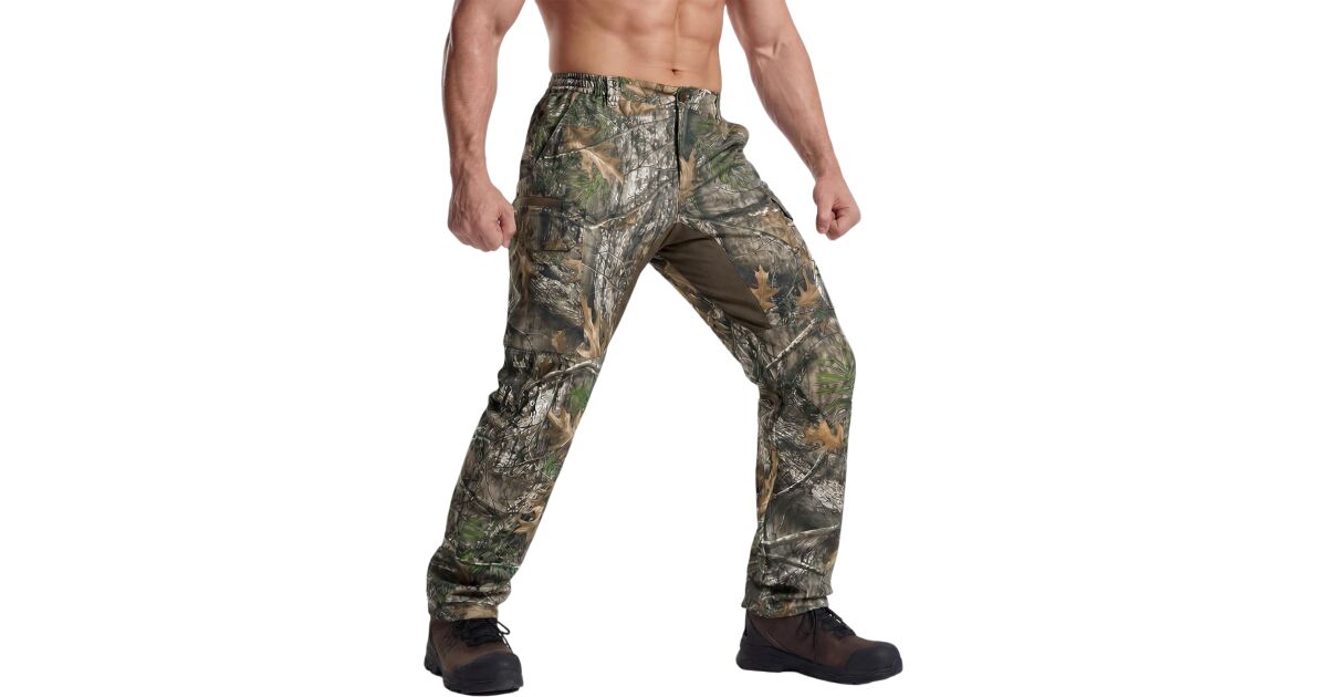 Herren Jagd Cargo Hose Militär-Tarnmuster Grüne Blätter 42W 32L — Jagd ...