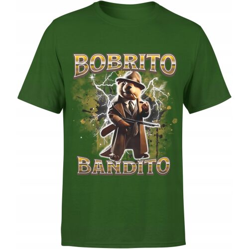 KOSZULKA BOBRITO BANDITO GANGSTERITO BRAINROT BÓBR MEMY MĘSKA XL ...