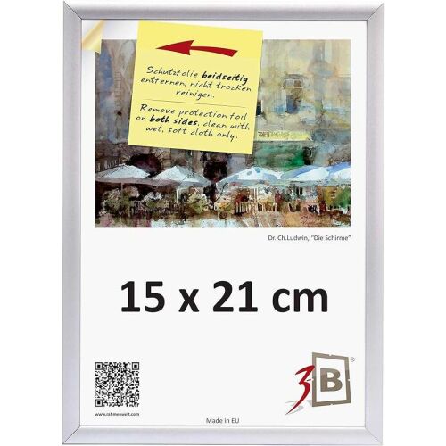 Alumínium képkeret akrilüveggel 15x21 cm A5 matt ezüst | Pepita.hu