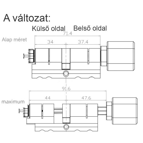 Ryo Smart C1 okos zárbetét A változat: 35/35 - 45/45 | Pepita.hu